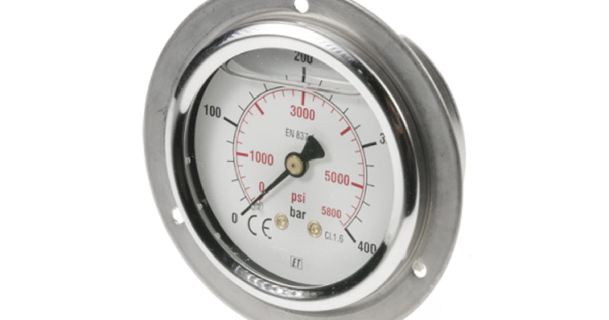 Pressure Gauge 0-400 bar 1/4" rear connection (CityJet)… | Rioned